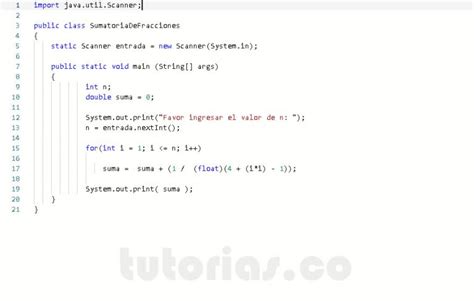 Ciclo For Java Sumatoria De Fraccion