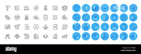 Web3 Cyber Attack And Update Data Line Icons Pack For Web App Color Icon Buttons Vector