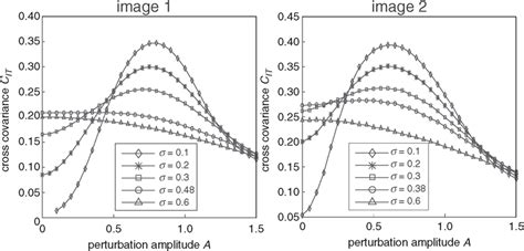 Cross‐covariance Cit Against The Perturbation Amplitude A For Different