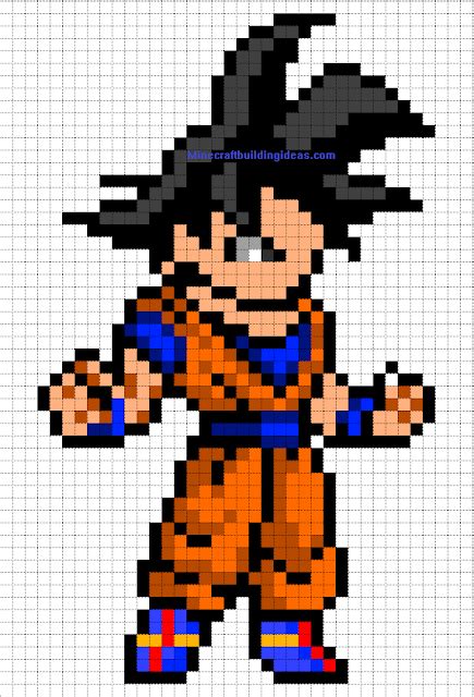 Minecraft Pixel Art Templates Goku
