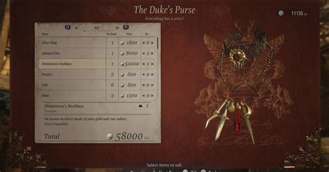 Resident Evil Village Selling Items What To Sell From Your Valuable