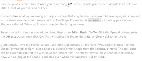Excel Shape Format Tab Problem Microsoft Community