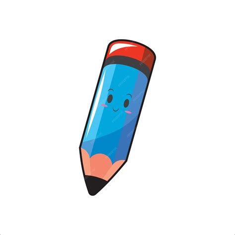 Ilustración De Vector De Dibujos Animados De Lápiz Vector Premium