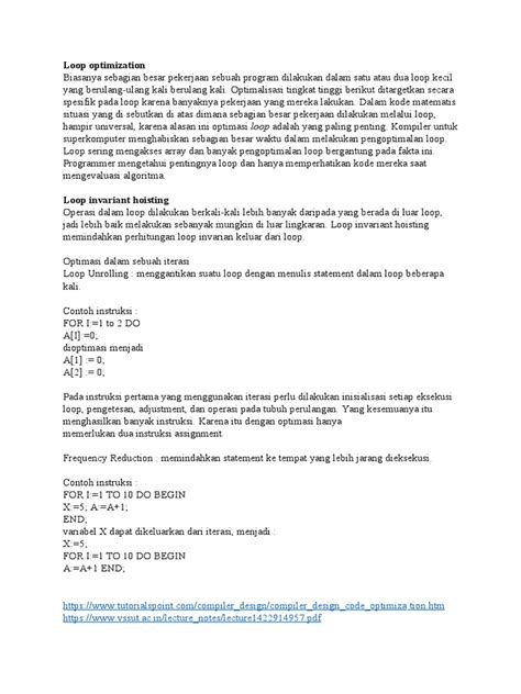 loop optimization pdf