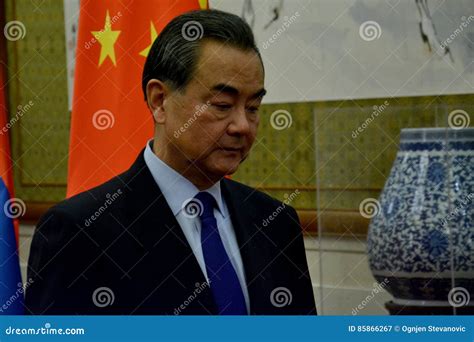 Chinese Foreign Minister Wang Yi Before The Meeting Editorial