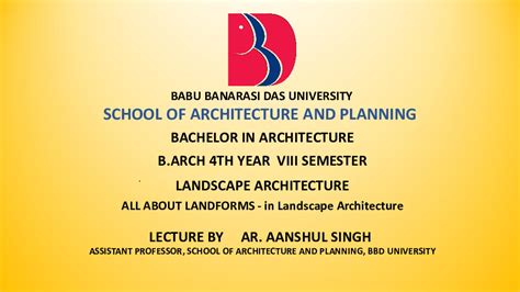 Landscape Lecture 4 All About Landforms In Landscape Architecture