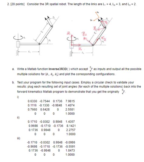 solved [20 ﻿points] ﻿consider the 3r ﻿spatial robot the