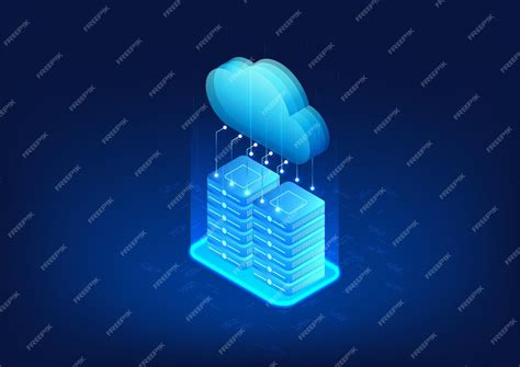 Premium Vector Cloud Technology Connected To The Server Shows The Connection Of Data Storage