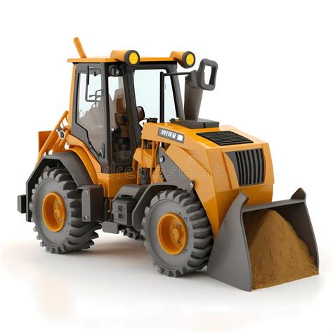 Tiny Toy Front Loader Generative Ai Stock Illustration Illustration Of Tractor Excavation