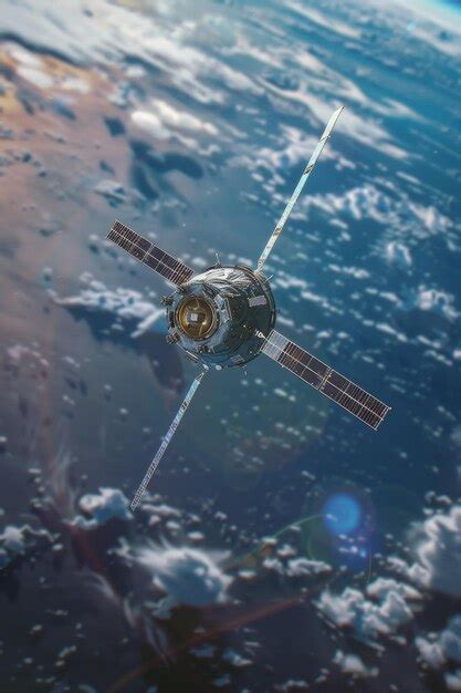 Satellite In Earth Orbit Generative Ai Premium Ai Generated Image