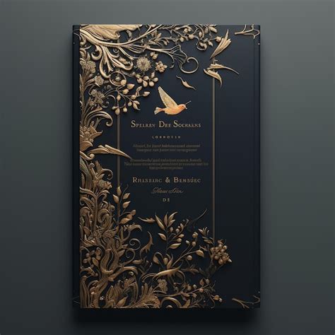 Premium Photo Elegant Menu Cover Design