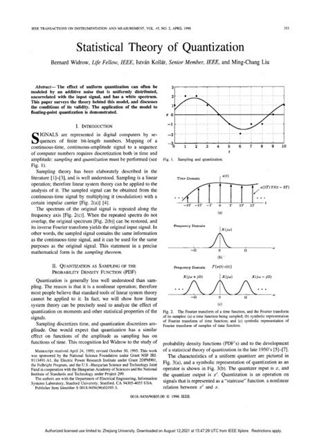 statistical theory of quantization pdf sampling signal processing