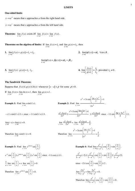 Introduction To Limits For Calc 2 LIMITS One Sided Limits Ax Means That X Approaches A From
