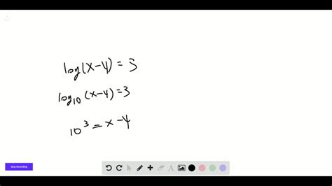 solved solve the logarithmic equation for x log…