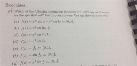 Solved Exercises 191 Which Of The Following Continuous