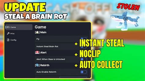 Steal A Brainrot Script Pastebin Auto Steal Auto Lock Base Collect Cash Sell Brainrot