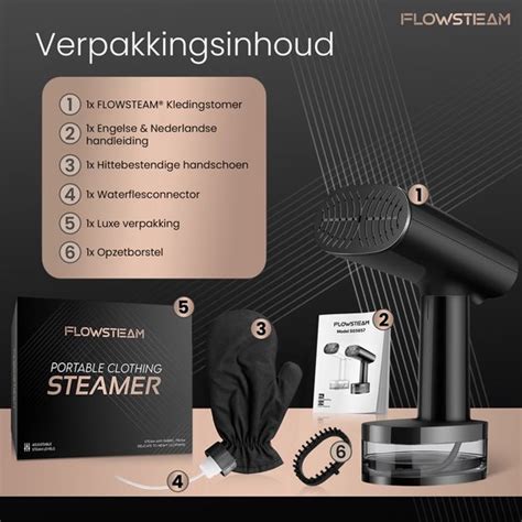 Flowsteam Luxe Kledingstomer Handstomer Stoomreiniger 370ml