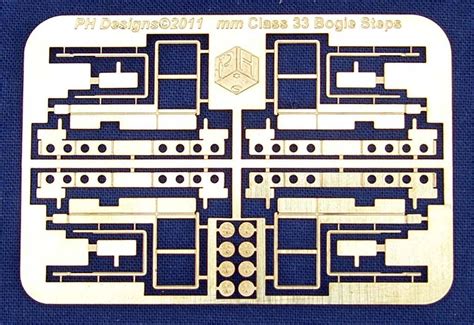 4mm Class 33 Etched Bogie Foot Steps