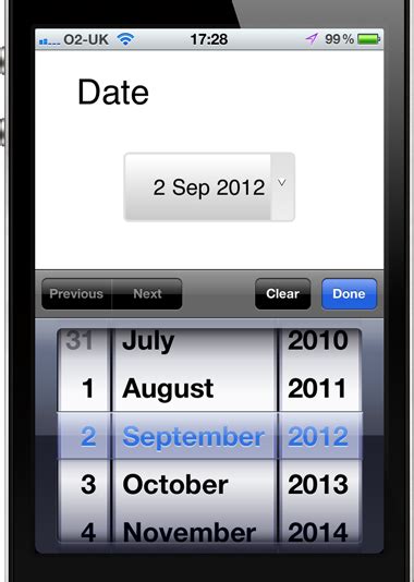 Mobile Input Types