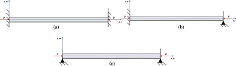 Axially Loaded Nanobeam With A Clampedclamped B Clampedhinged And C