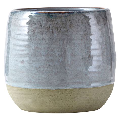 Large Glazed Stoneware Grey Planter Next Day Disp