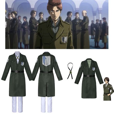 เสื้อคลุมคอสเพลย์ อนิเมะผ่าพิภพไททัน ปีกแห่งเสรีภาพ Levi Ackerman สําหรับผู้ชาย Shopee Thailand