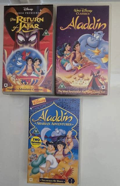 Aladdin Arabian Adventures Disney Classic Bundle Vhs Video Tape Rare £