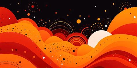 Premium Photo Cartoon Orange Yellow Abstract Background In The Style
