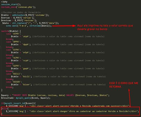Php Erro Ao Gravar Data Convertida No Banco Phpmyadmin Stack