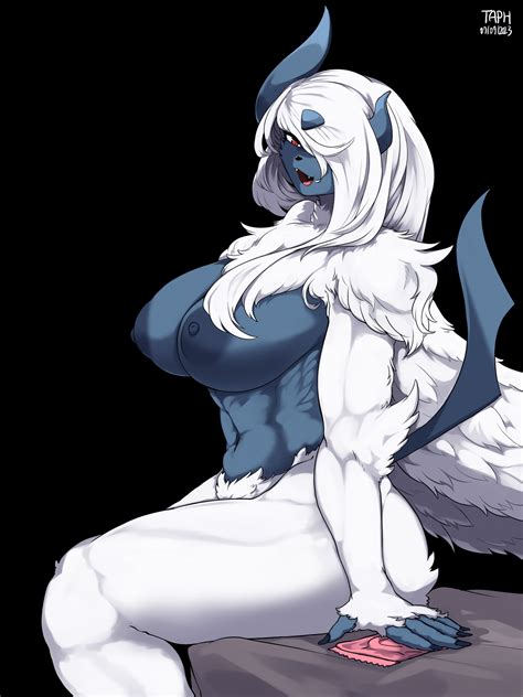 Rule 34 Absol Anthro Anthro Only Breasts Condom Condom In Hand Female
