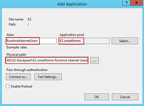 configuring a secondary smartforms runtime site