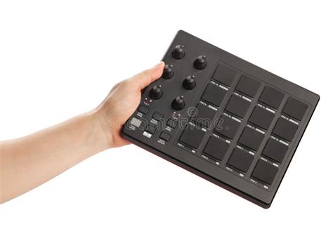 Midi Pad Controller In Hand Stock Illustration Illustration Of Black Clipping 288672507