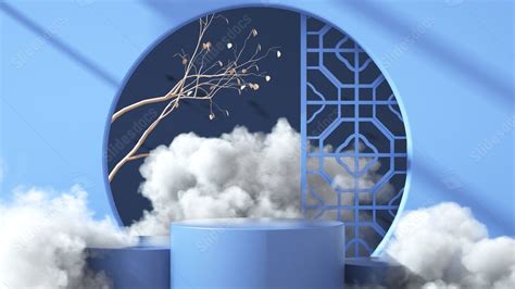 smoke display stand c4d powerpoint background for free download