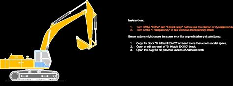 Excavator Dynamic Block 2d Dwg Block For Autocad • Designs Cad