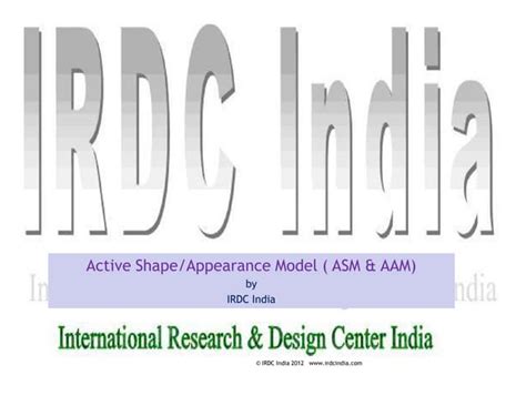 Active Shape Appearance Model Presentation 1st Pdf