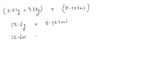 Solved Complete The Following Calculation Answer With The Correct Number Of Signifcant Fig