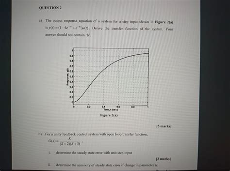 Solved A The Output Response Equation Of A System For A Chegg