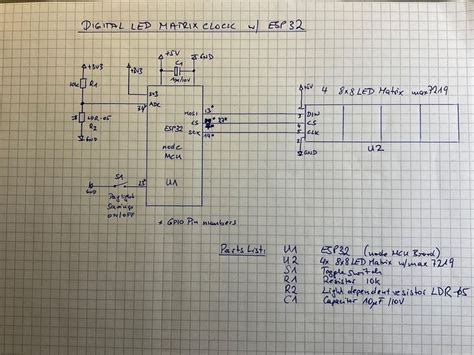 Simple Led Matrix Clock Internet Time Synced Esp32 Based Internet