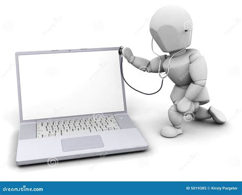 Computer Health Check Stock Illustration Image Of Laptop 5019385