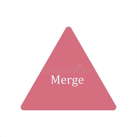 Merge Symbols In Flowchat Stock Vector Illustration Of Diagram 384021538