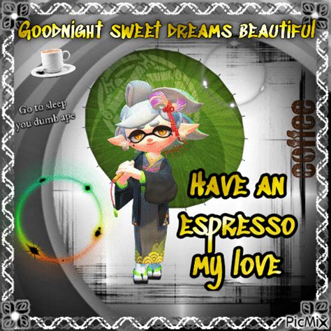 Splatoon Squid Marie Espresso Goodnight  Animado Gratis Picmix