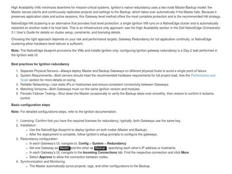High Availability Configuration And Operational Guidance Dell Nativeedge With Inductive
