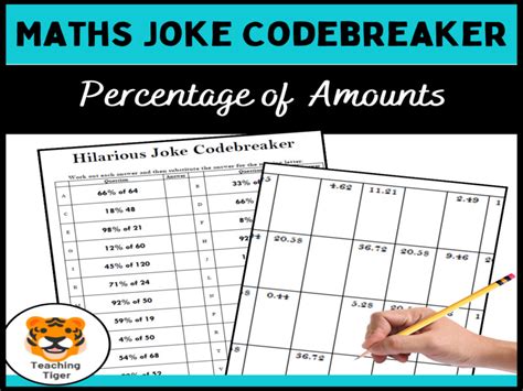 Maths Codebreaker Worksheet Practice Percentages For Ks3 And Gcse