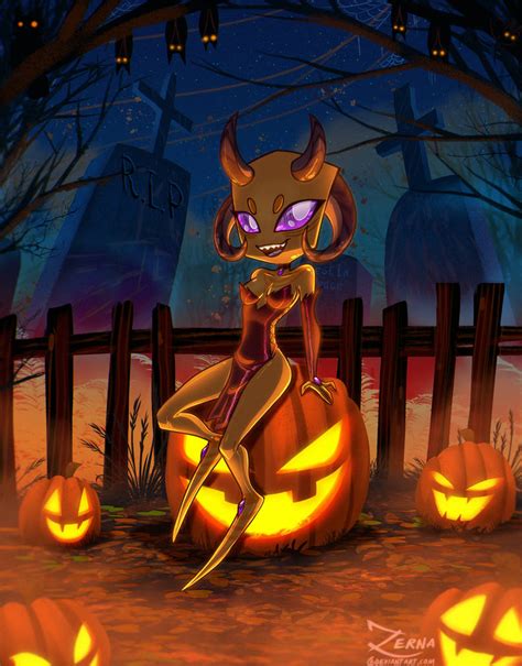 Halloween Ych Ravens Graveyard By Zerna On Deviantart