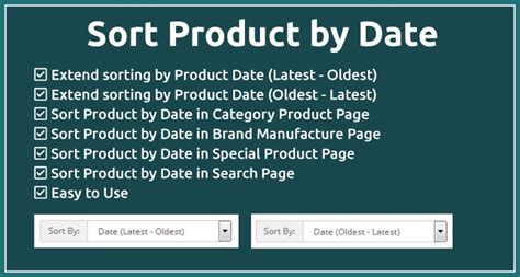 Opencart Product Sorting Sort By Date
