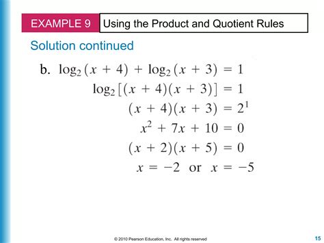 Lecture 12 Sections 45 Logarithmic Equations Ppt Physics Science