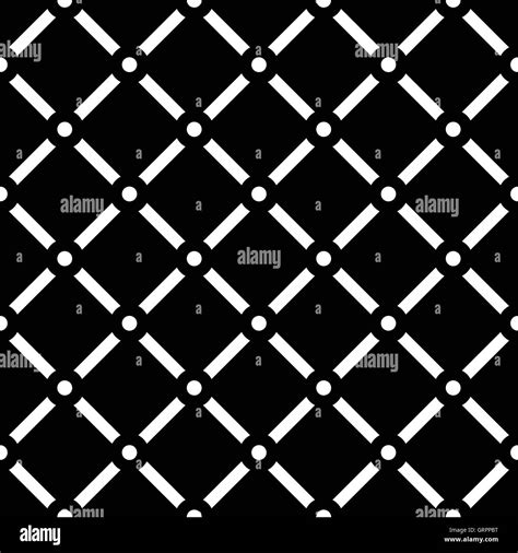 Dotted Grid Mesh Pattern Squares With Circle Nodes Seamless Repeatable Stock Vector Image