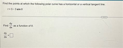 Solved Find The Points At Which The Following Polar Curve