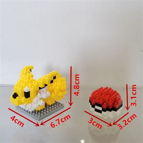 Malaysia Stock Pokemo Series Pikachu Nano Block Diy Toy Free T
