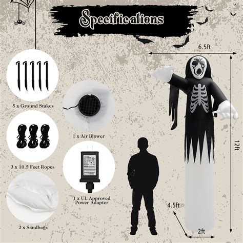 Halloween Blow Mold Joyfy 45 Ft Halloween Inflatable Outdoor Scary